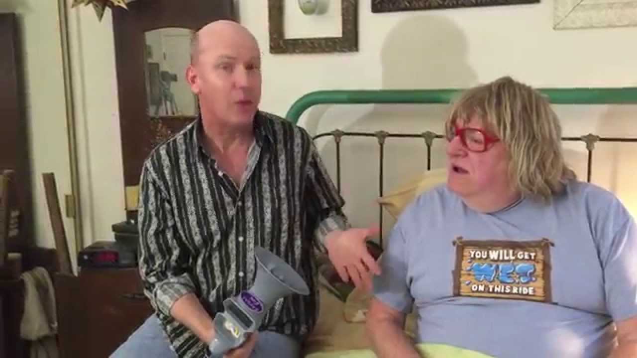 BRUCE VILANCH is in bed with Terry Ray and gets a zap with the GAYDAR ...