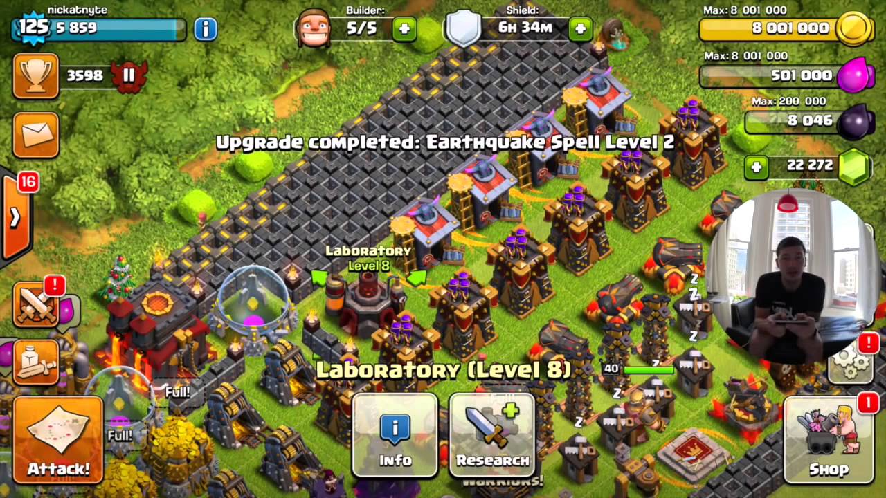32,000 Gems! CLASH OF CLANS | GEMMING NEW DARK SPELL FACTORY lvl 3 ...