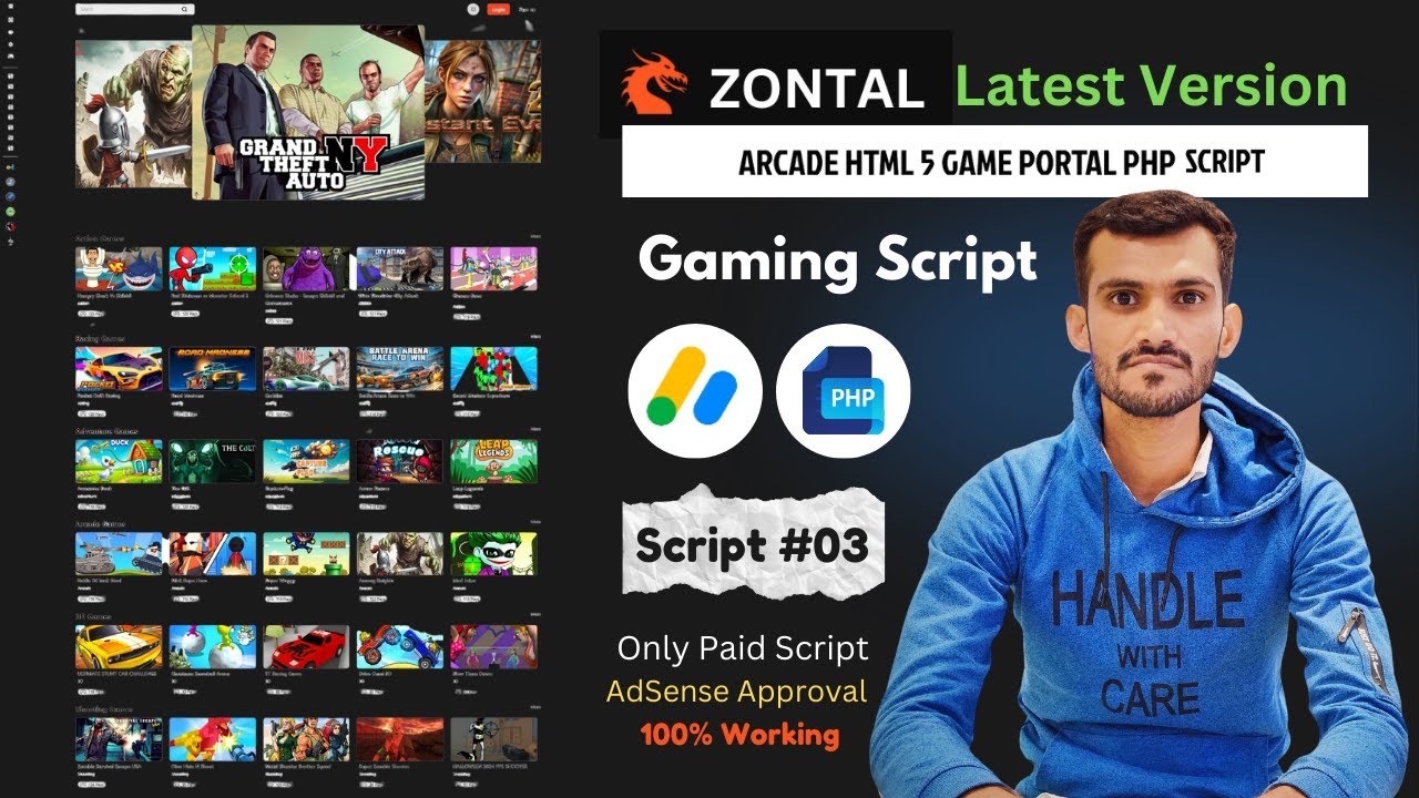 Latest Zontal Gaming Script Get Unlimited AdSense Approval | Paid ...