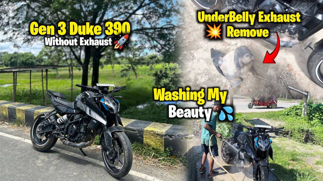 Gen 3 Duke 390 Without Exhaust 😈🚀 || UnderBelly Exhaust Remove 💥 ...