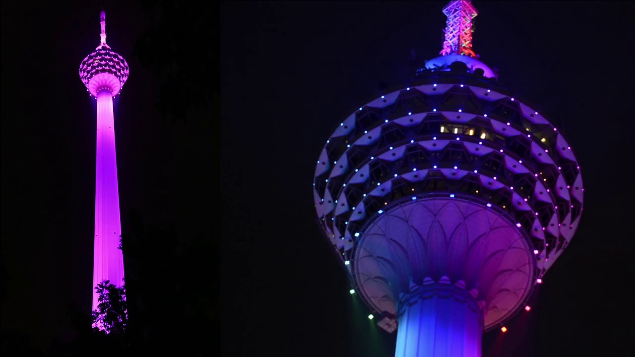 Menara Kuala Lumpur Lighting Show - YouTube