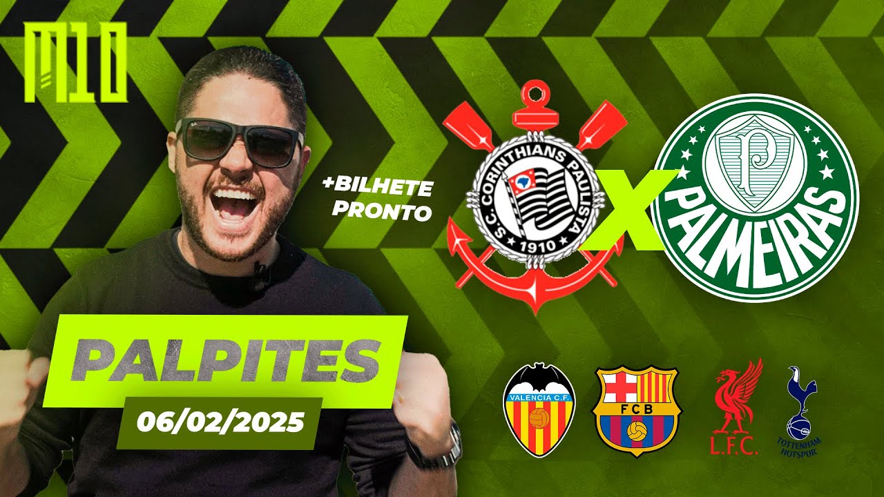 PALPITES APOSTAS ESPORTIVAS HOJE | 06/02/2025 (QUINTA-FEIRA) | GUSTAVO ...