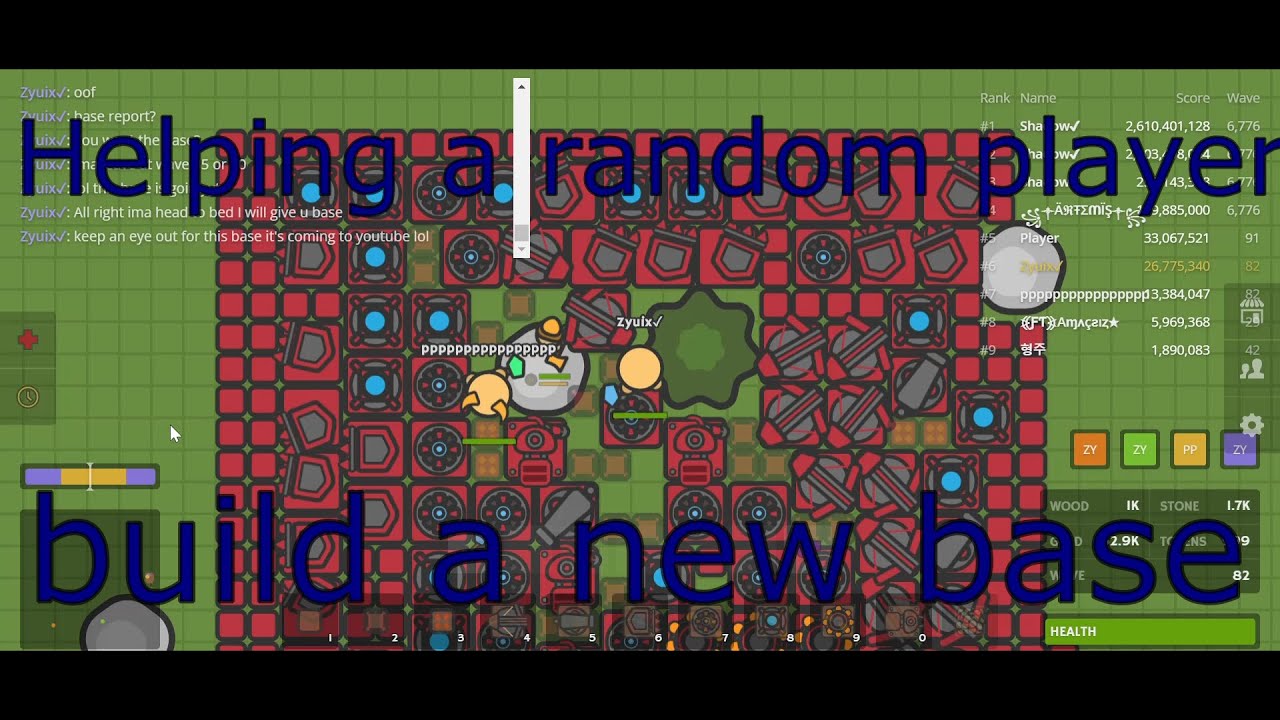 Helping a random player build a new base - YouTube