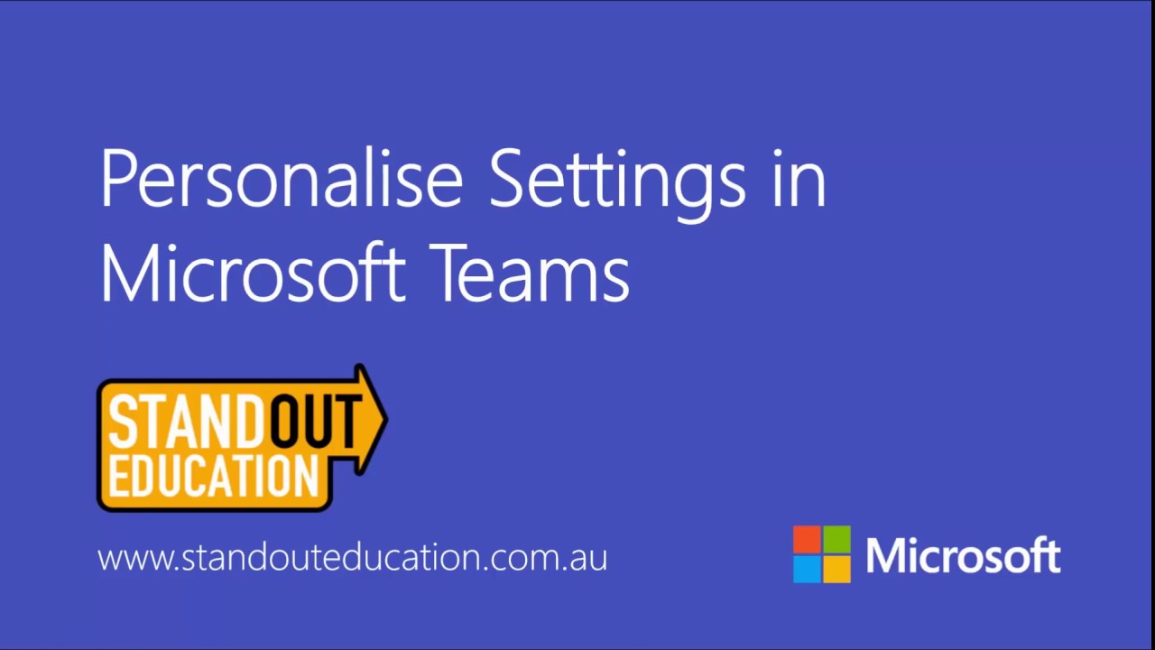 Personalise Settings in Microsoft Teams - YouTube