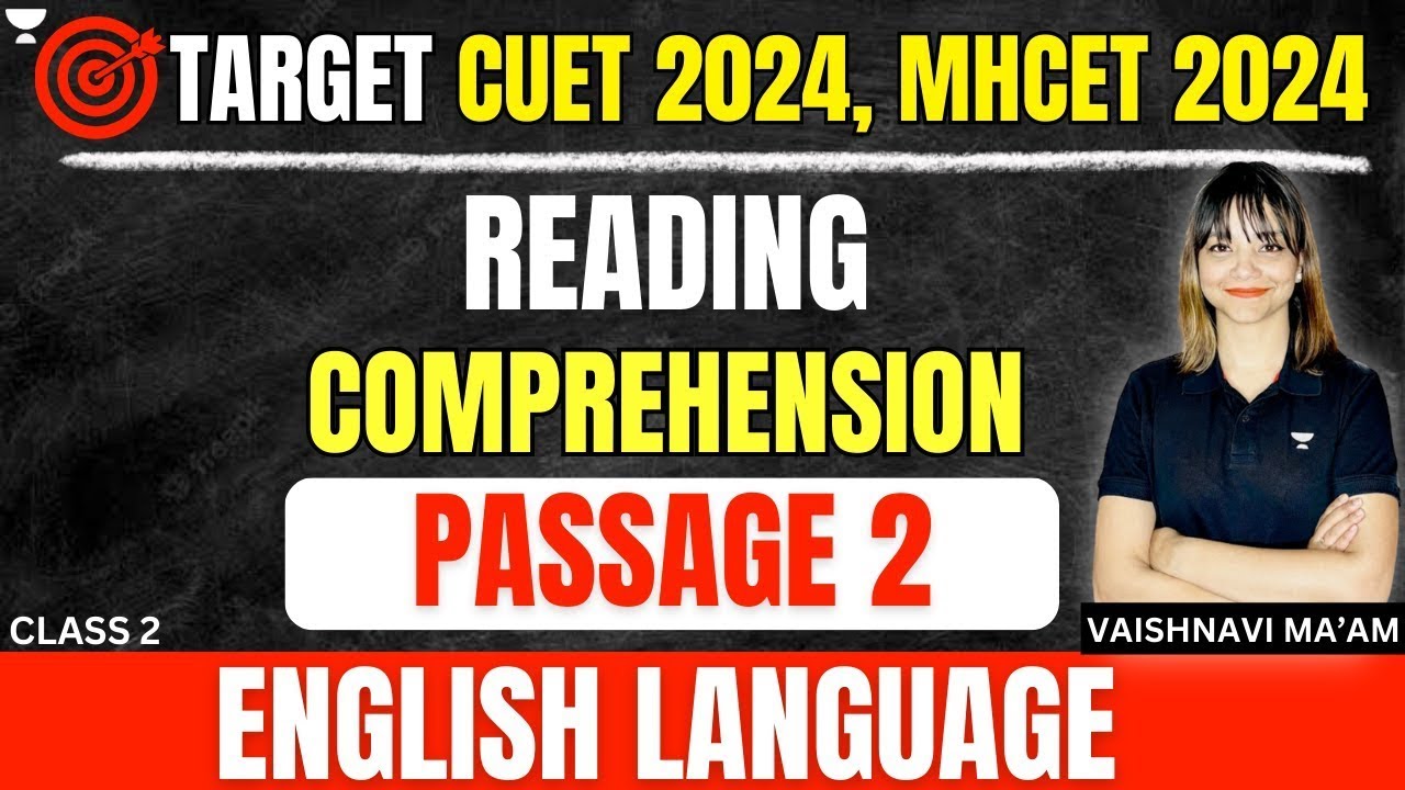 Reading Comprehension - Practice 2 | English Preparation | MHCET 2024 ...