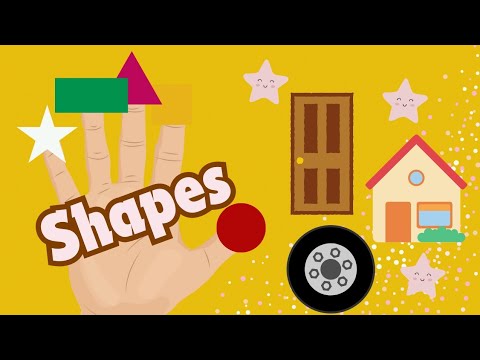 Shapes finger family 🎶 | kids songs | nursery rhymes video | cartoon ...