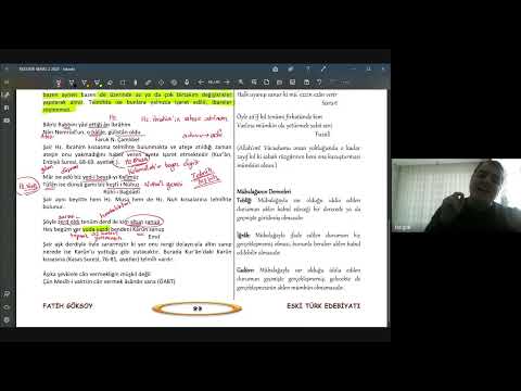 Eski Türk Edebiyatı Söz Sanatları 3. Hafta