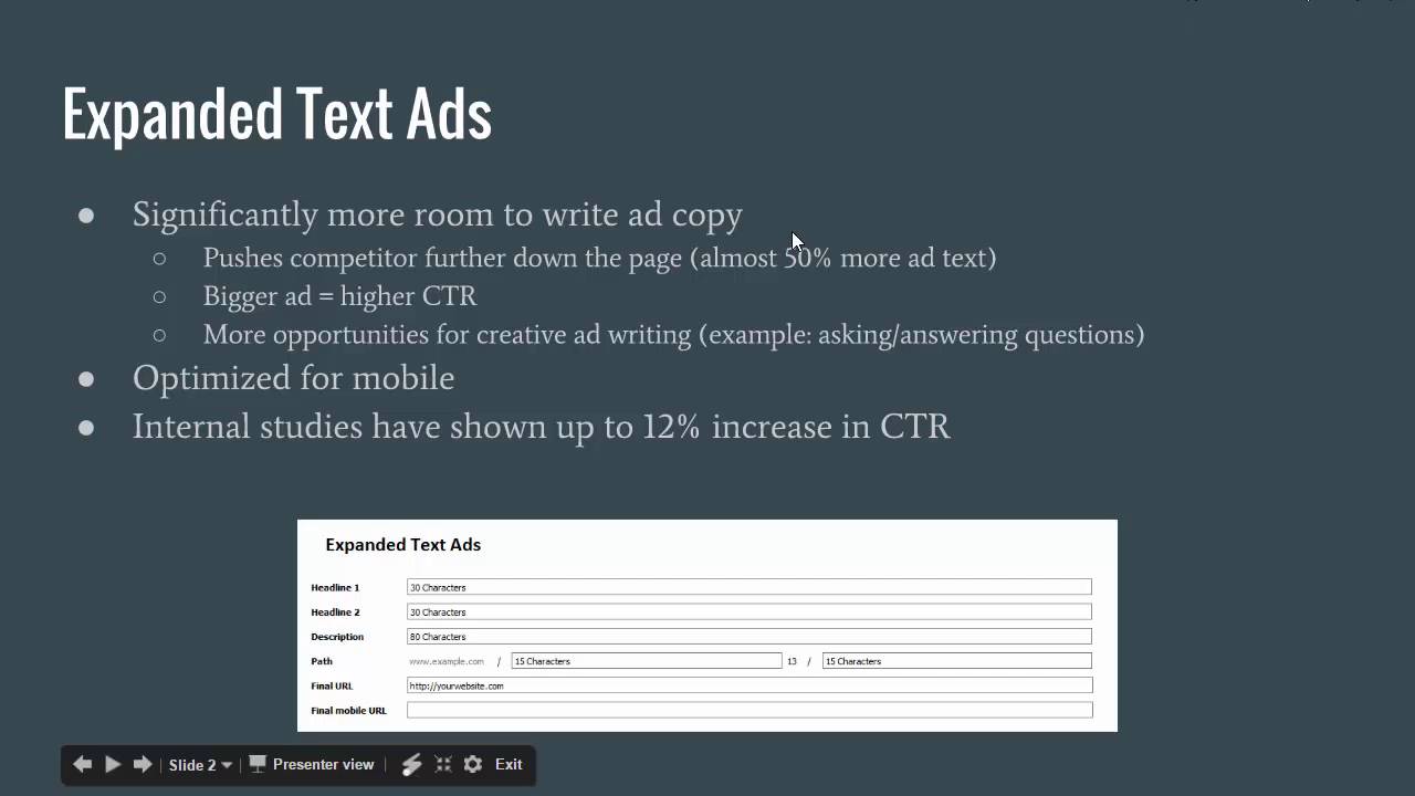 Expanded Text Ads - YouTube