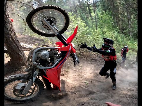 Dirtbike Fails - Kamloops, BC Area Riding with Traction Erag - Big Rock Candy Mountain - Sep/25