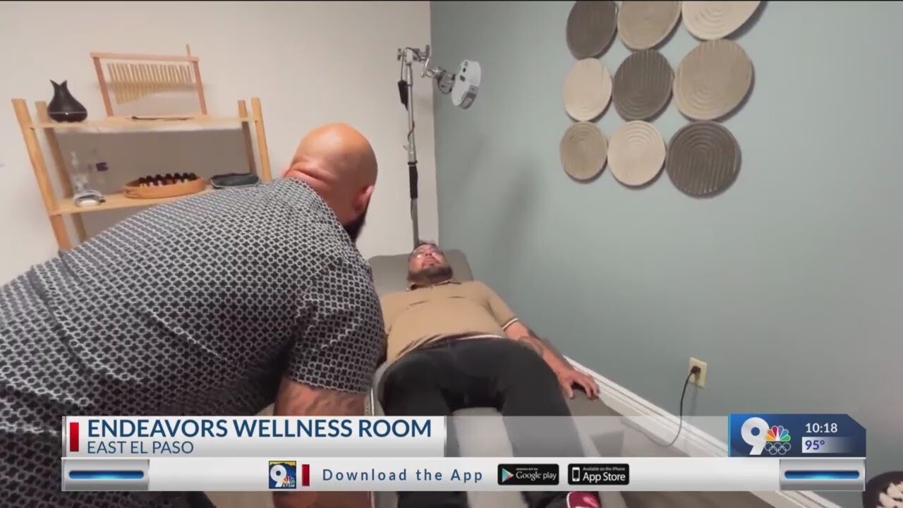 First responders relieve stress at wellness room - YouTube