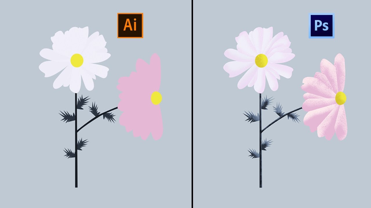 Add depth to a flat illustration | Daisy Illustration | Adobe ...