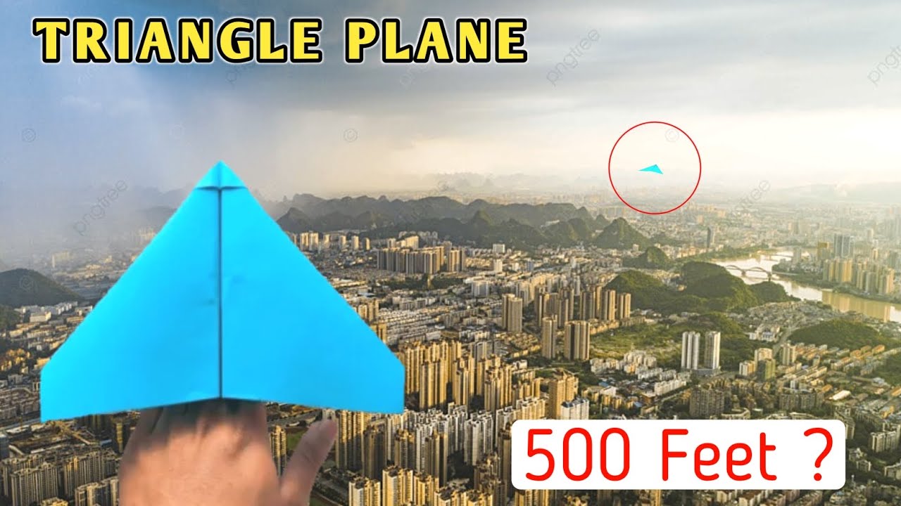 How to make Triangle Plane That Flies Far - Very Fast & Easy - YouTube