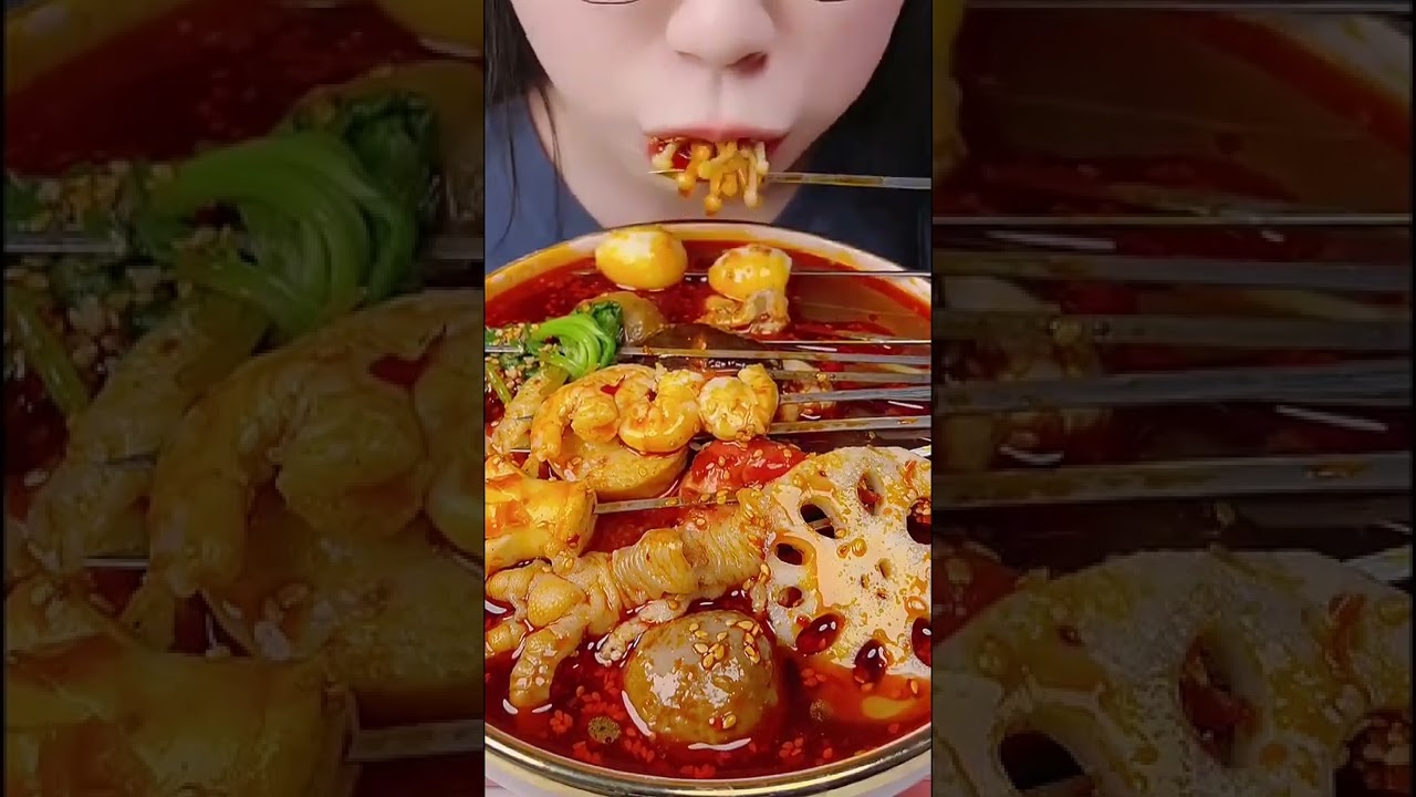 [Mukbang ASMR] Best Combo 🔥 Buldak Wrap & Enoki Mushroom Rice Paper ...