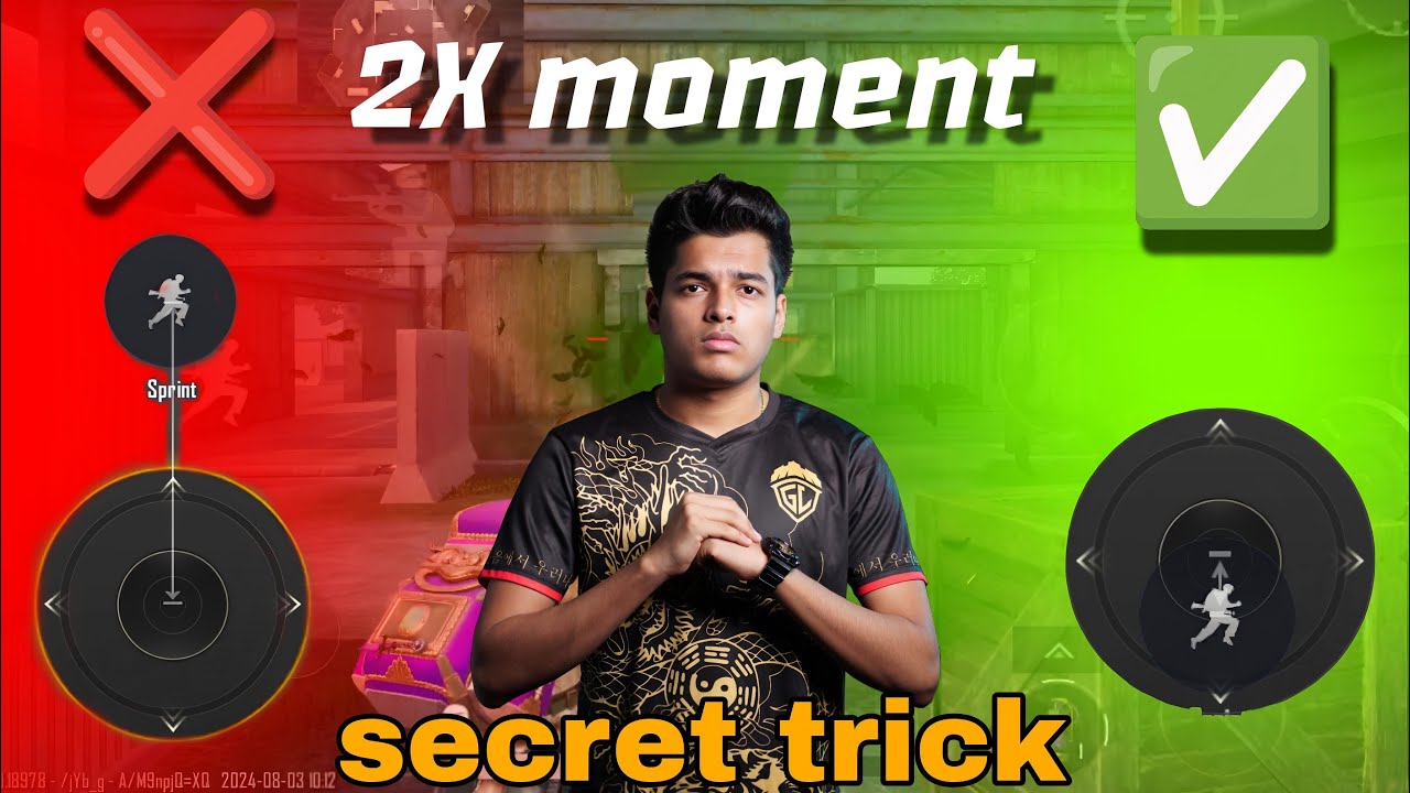 🥶2X fast movement trick BGMI/PUBG best jostick and smooth - YouTube