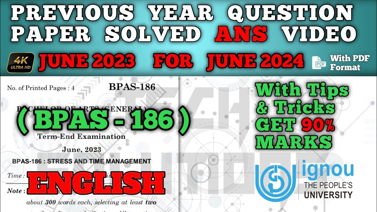 BPAS 186 SOLVED QUESTION PAPER JUN 2023 FOR JUN 2024 IN ENGLISH | BPAS ...