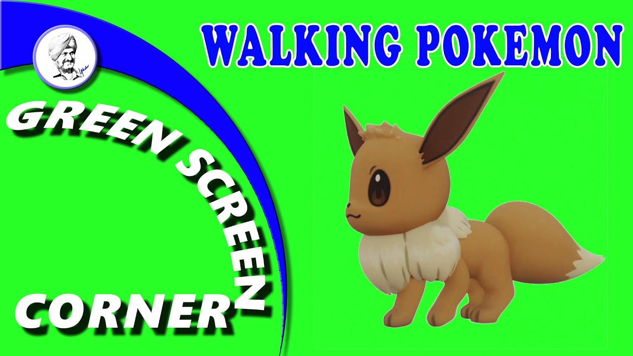 WALKING POKEMON Green Screen Corner Animation Video Chrome Key KIDS ...
