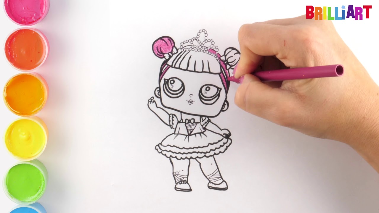 LOL SURPRISE DOLL easy coloring and drawing for Childrens - YouTube