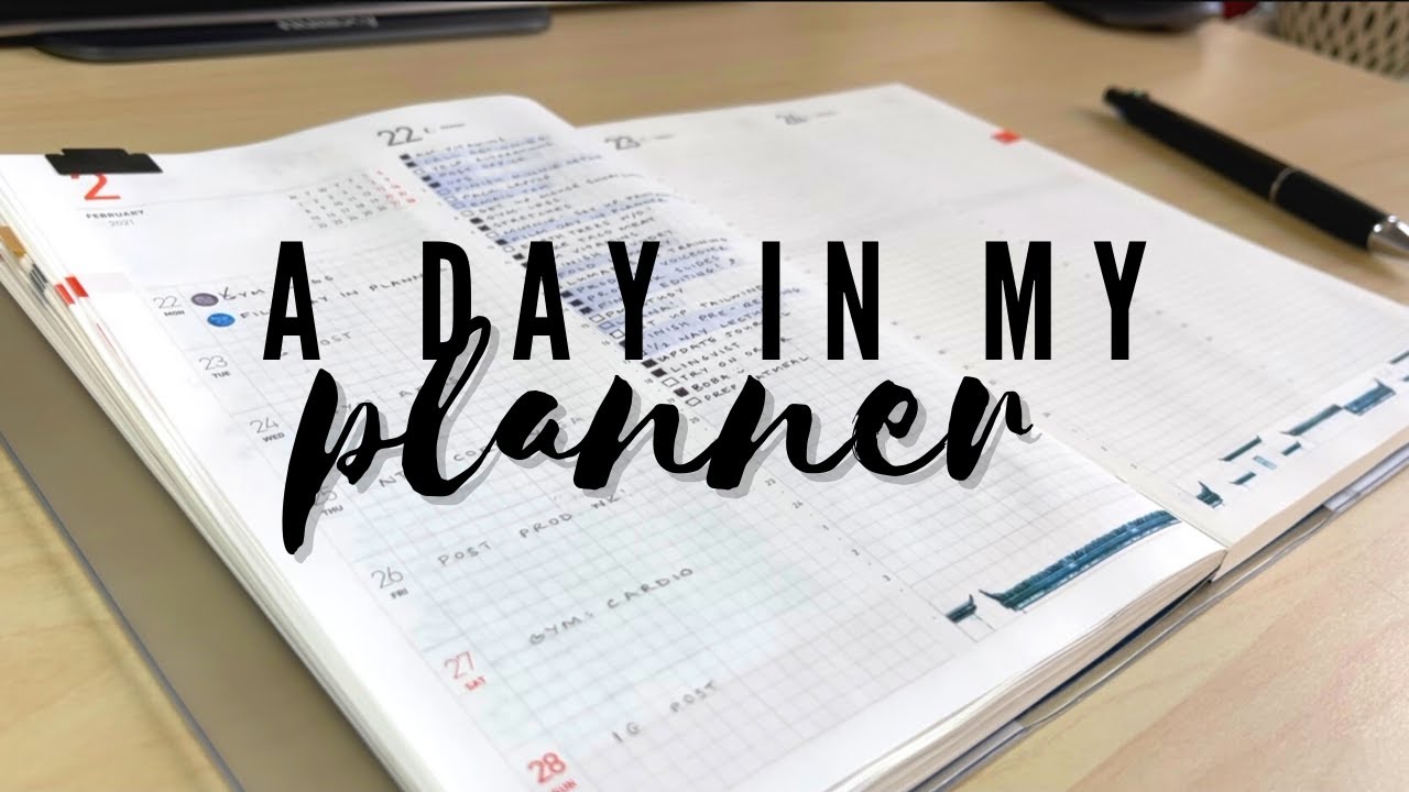 A Day in my Planner (my planning system & routine) - YouTube