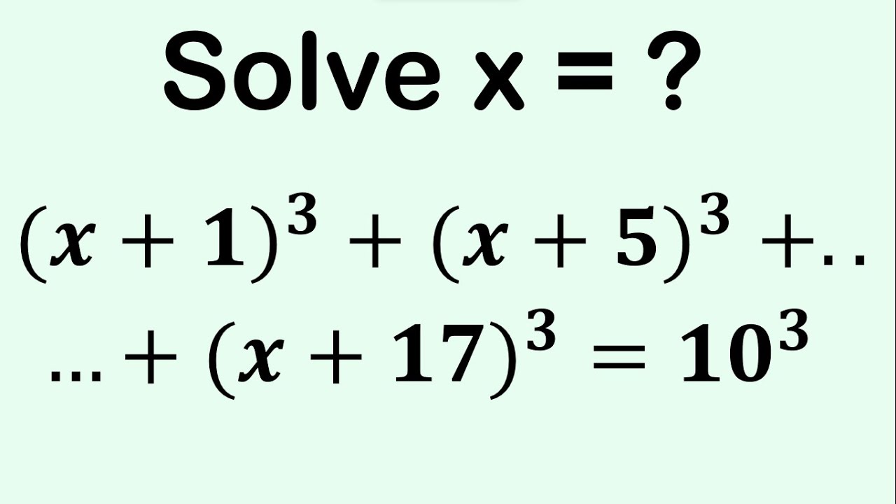 The Ultimate Algebra Challenge: Can You Conquer It? - YouTube