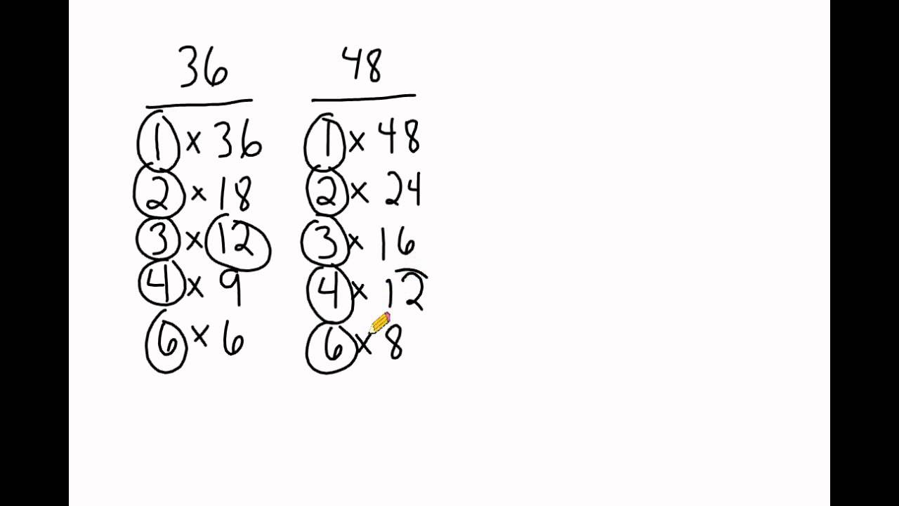Finding All Factors Of A Number And Identifying GCF And LCM YouTube Finding All Factors Of A Number And Identifying GCF And LCM YouTube