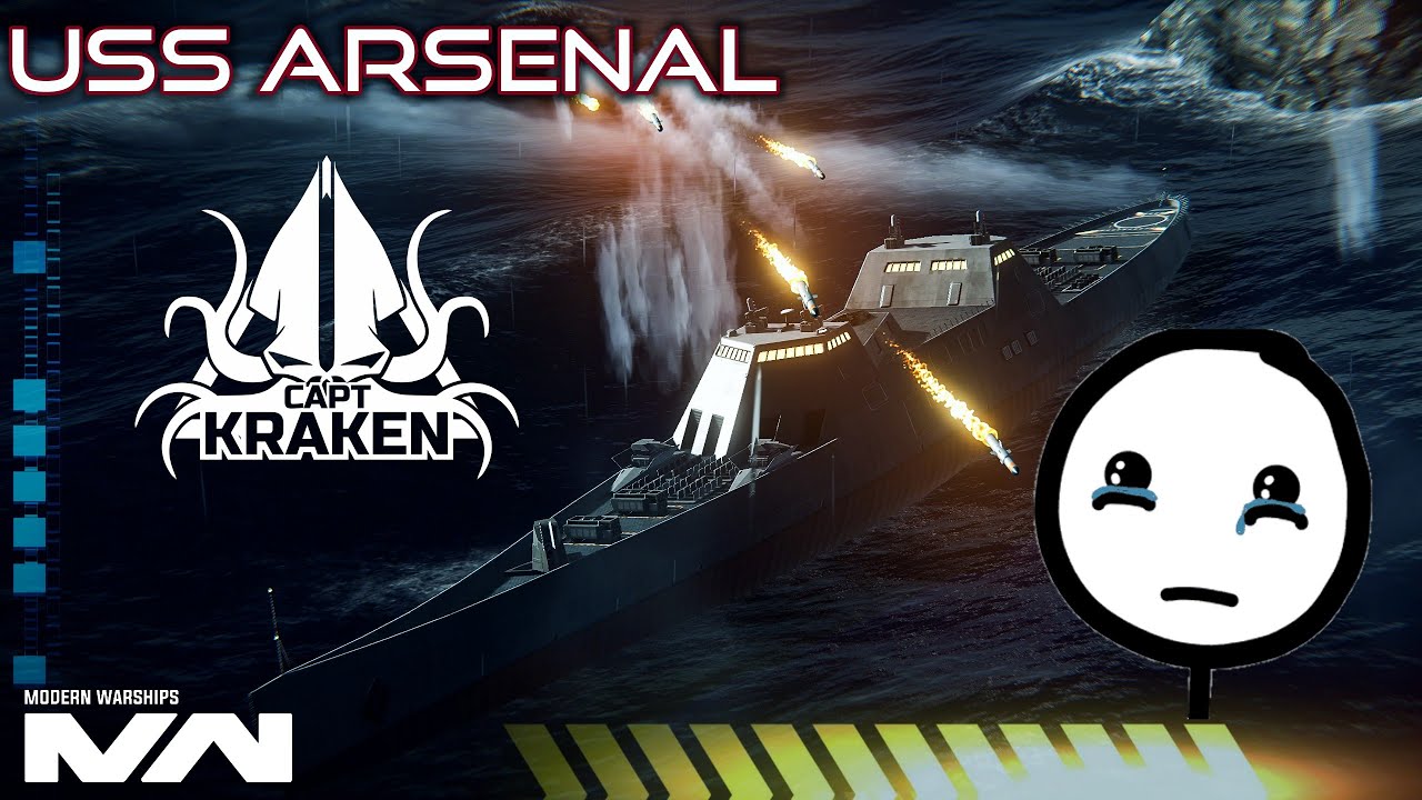 USS Arsenal Ship Características y Gameplay - Modern Warships - YouTube