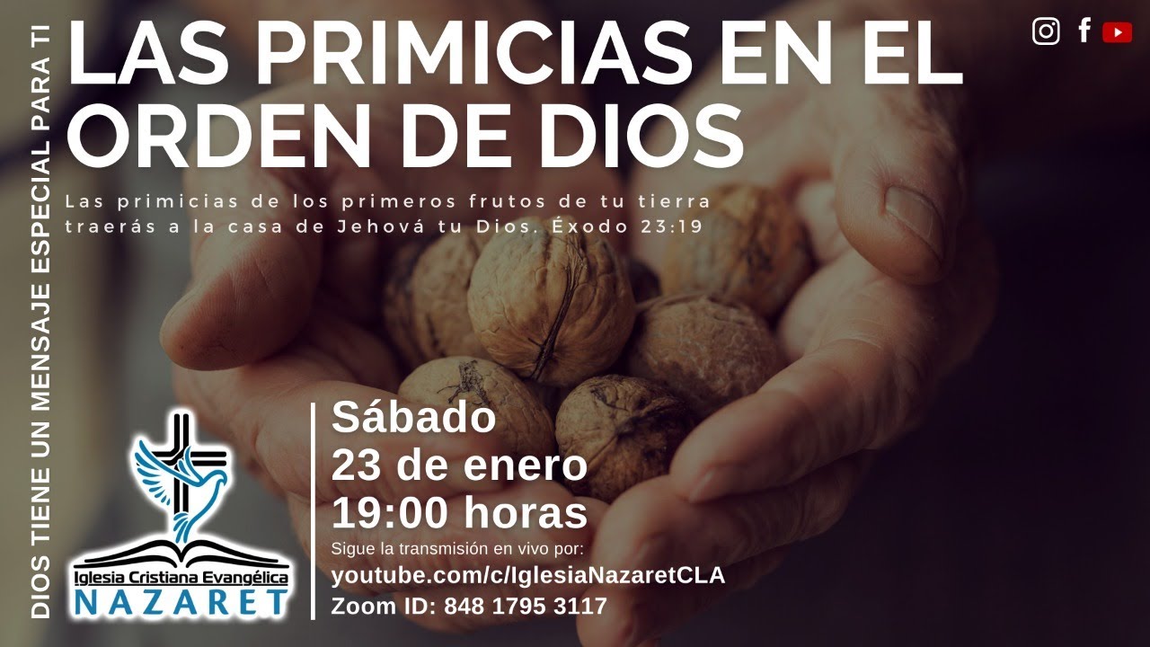 En vivo - Conferencia "Las primicias en el orden de Dios" - Rev. Cirilo ...