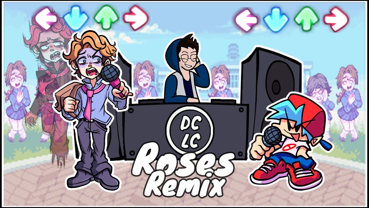 Friday Night Funkin' Remix “Roses” [Week 6-vsSenpai]| DCLC - YouTube