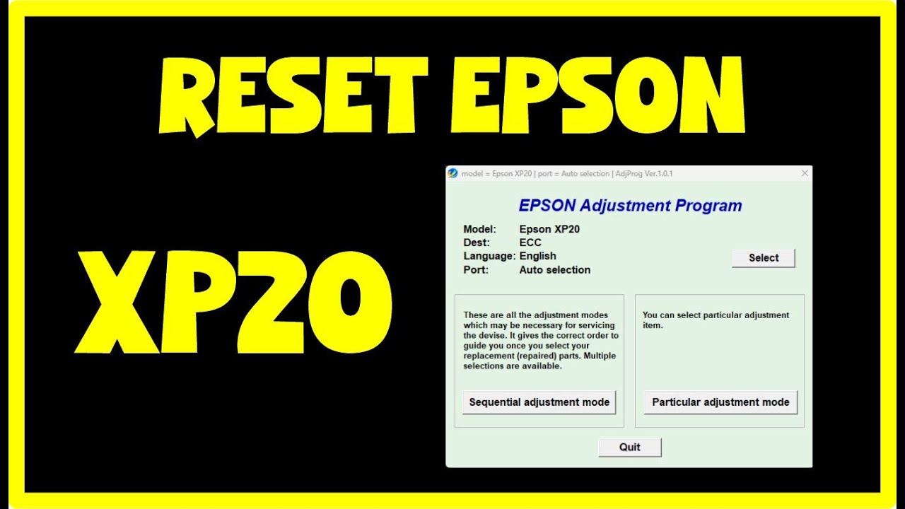 🟡 Reset EPSON XP20 para Dummies -😲 Gratis! - *2024* - YouTube