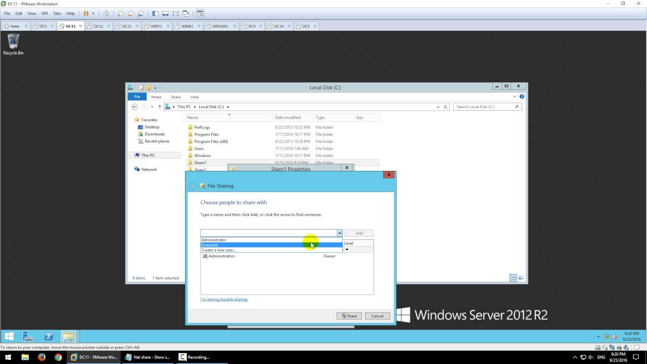 Net share : Show shared folders itself - YouTube