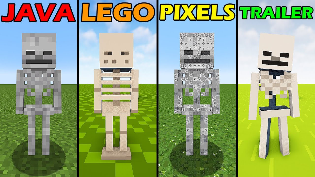 minecraft java vs lego vs pixels vs trailer #3 - YouTube