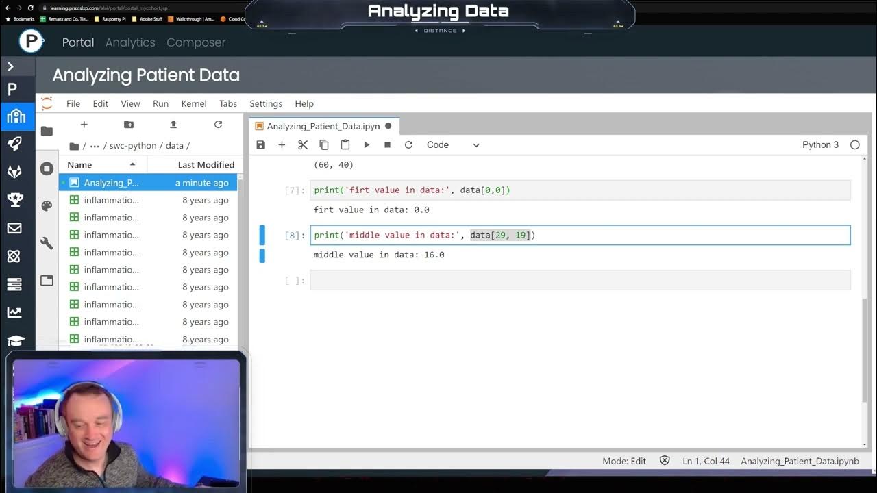 Intro To Python Analyzing Patient Data Pt 1 Vdb Computational Biology Youtube