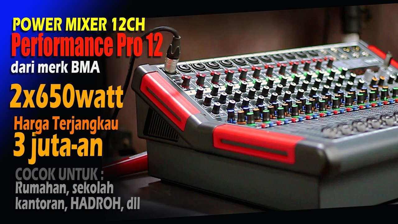 Power Mixer 12 ch, BMA Perfomance Pro 12 - YouTube