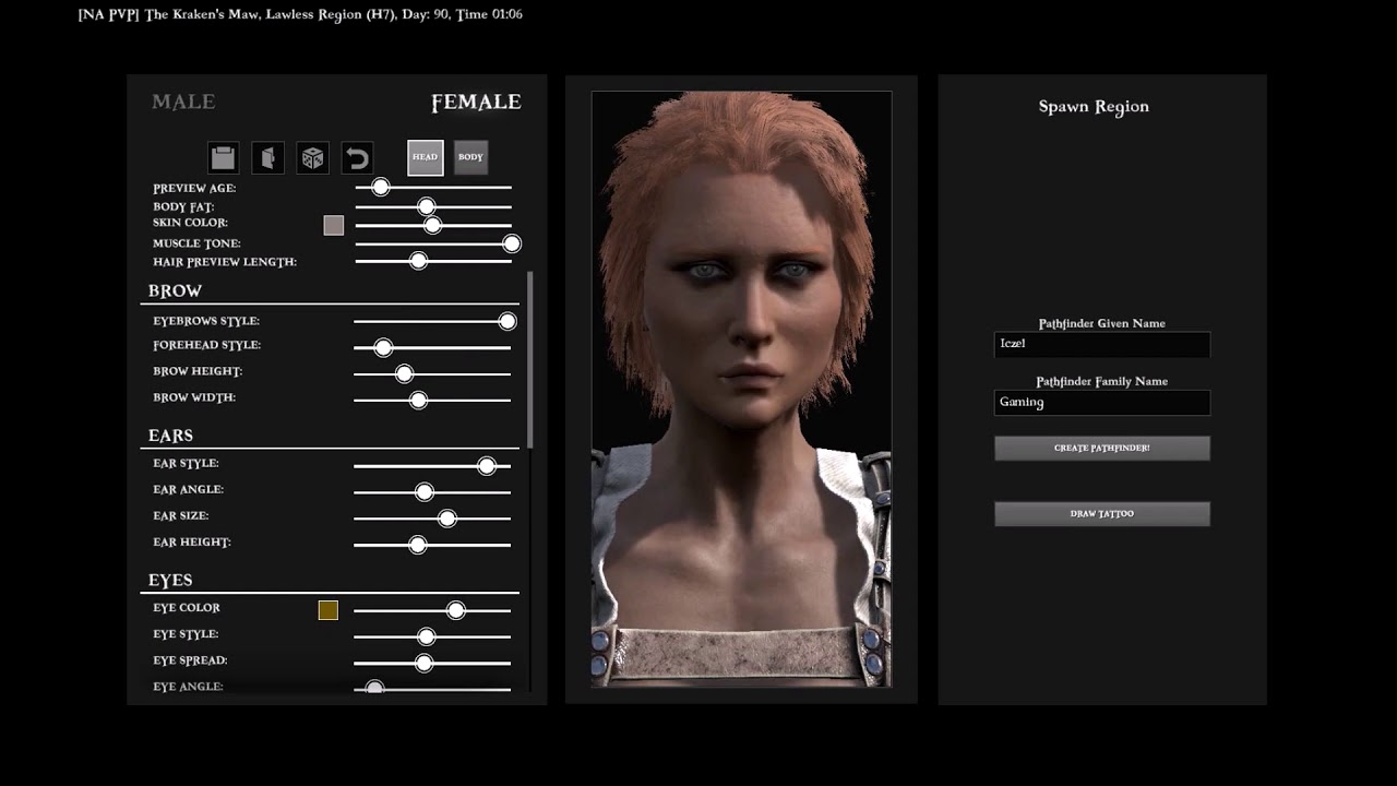 Atlas MMO Game - Character Creation and Gameplay - YouTube