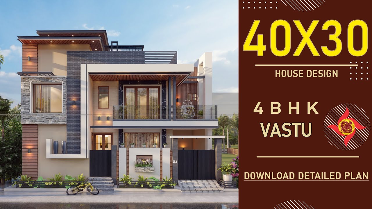 40x30 East Facing House Plan | 1200 Sqft House Plan | 40*30 House ...