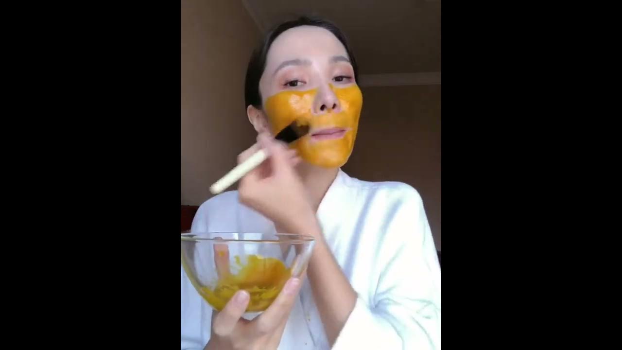 Маска из куркумы для лица - YouTube