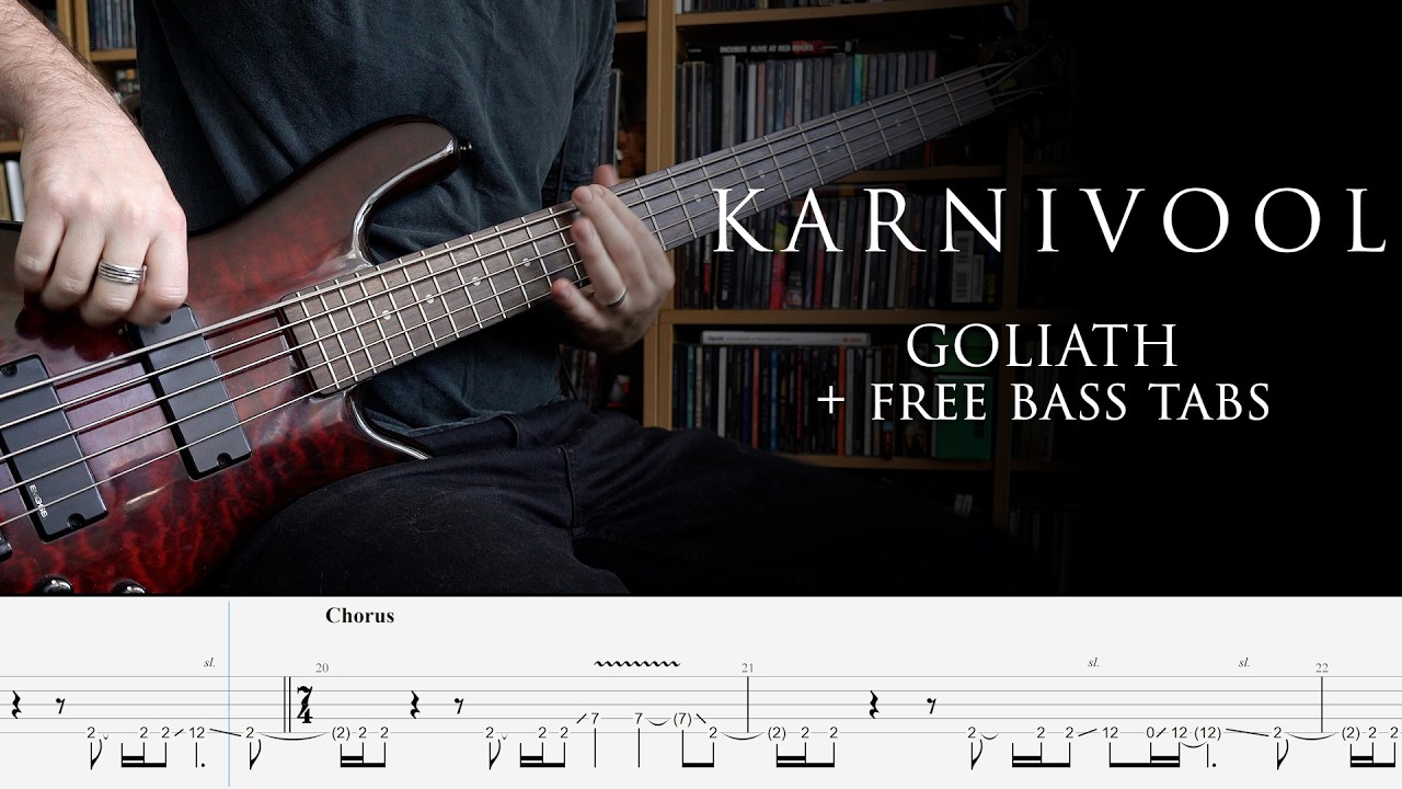 Karnivool - Goliath - Bass Cover + free tab download - YouTube