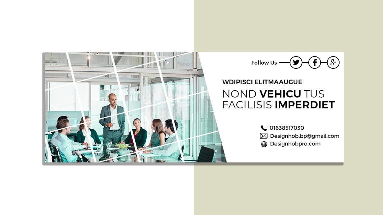 How To Make Facebook Cover Photo Design - Photoshop Tutorial - YouTube