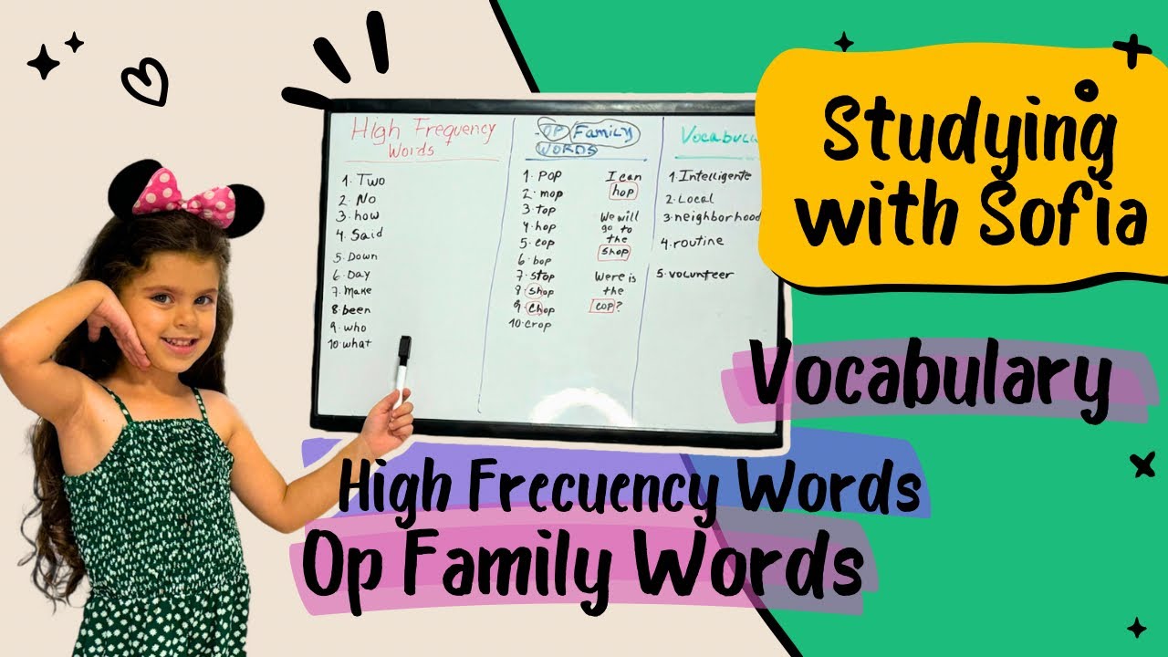 High frequency words. Op family words. Time to compose sentences ...