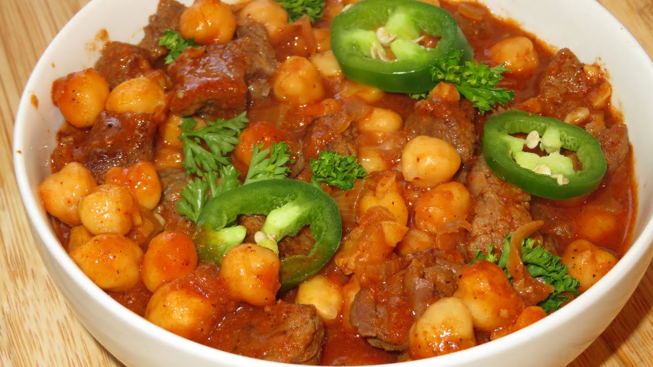 Como Hacer Garbanzos Guisados con Carne|La Receta Más Rápida y Fácil ...