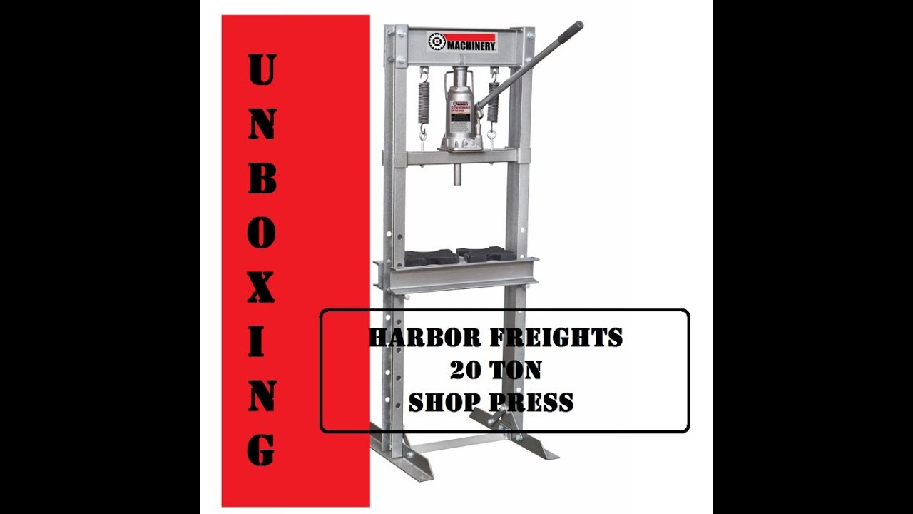 Harbor Freight 20 Ton Press Un-Boxing - YouTube