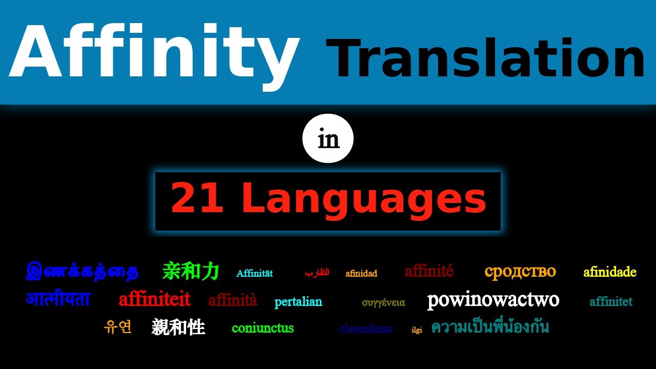 AFFINITY Translation in 21 Languages - YouTube