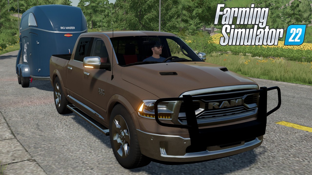 FS22 - 2016 RAM 1500 UNLIMITED with Animal TRAILER - NEW CAR MOD for ...