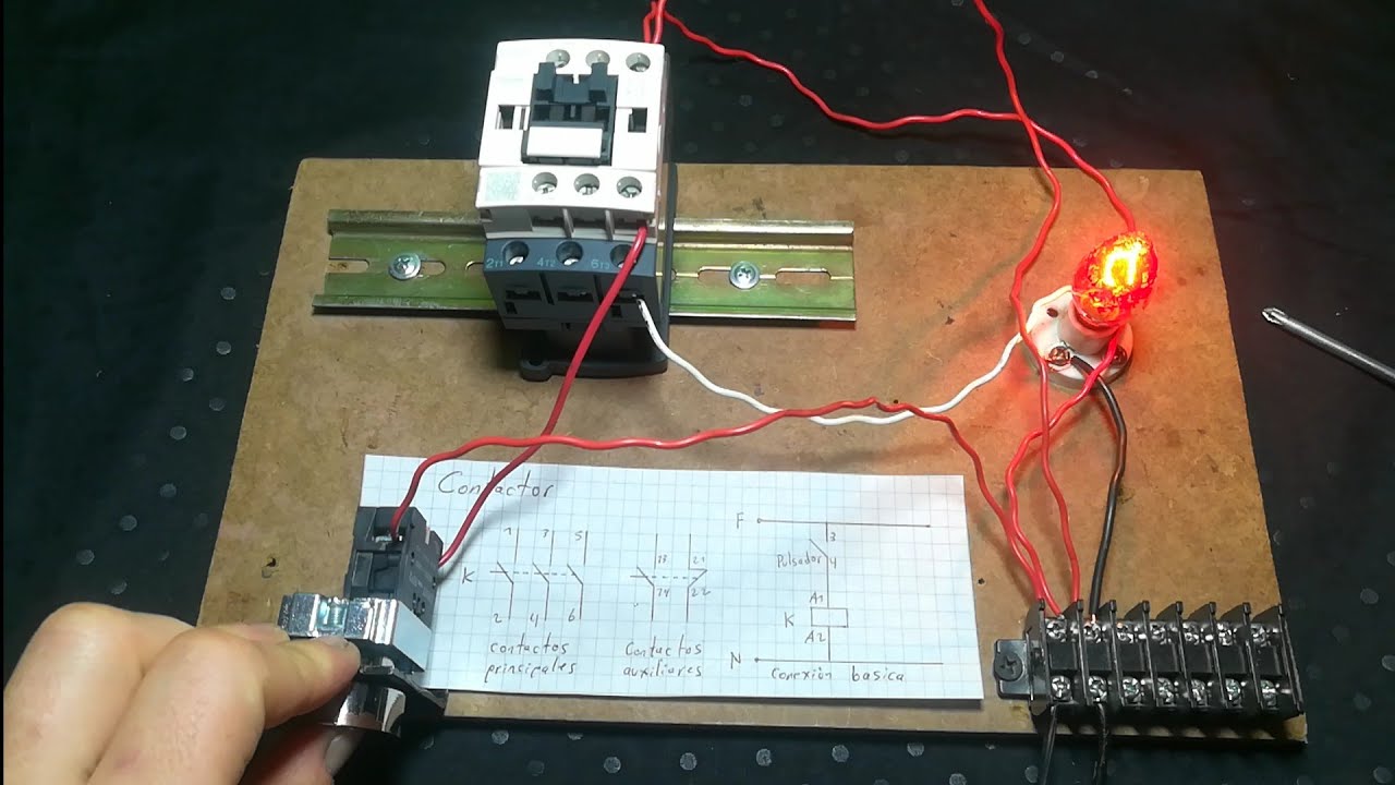 cómo se conecta un contactor, como medirlo y su uso - YouTube