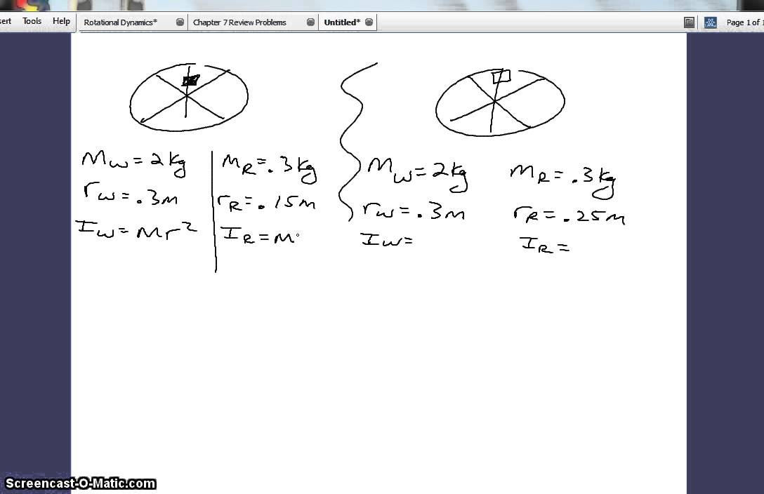 Conservation of Angular Momentum Problem - YouTube