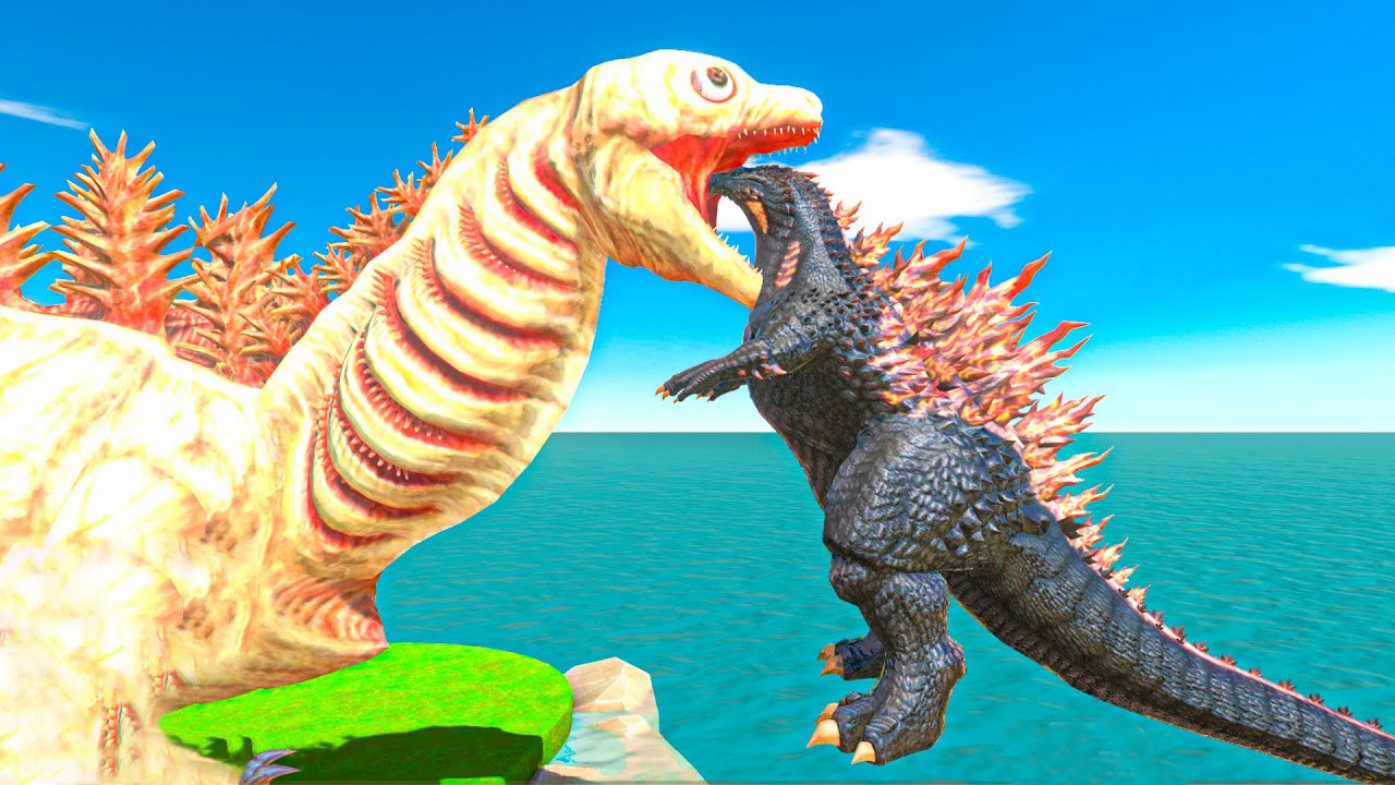 Big and Little Size vs Gojira Godzilla - Animal Revolt Battle Simulator ...