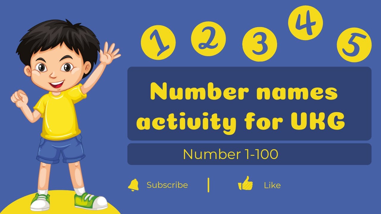 Number Names Activity for UKG | Children's Day Special | A R Scrapworks ...
