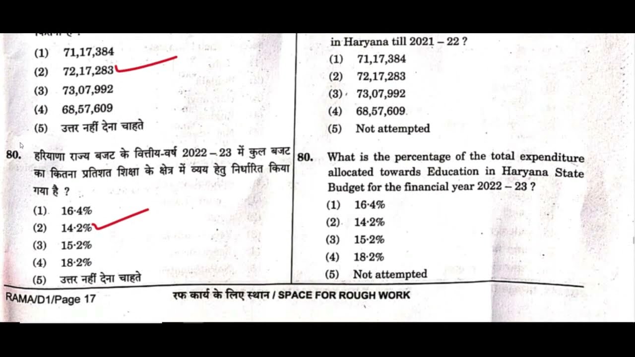 HSSC CET EXAM 2022 FULL 100% ACCURATE ANSWER KEY | HARYANA CET ANSWER ...