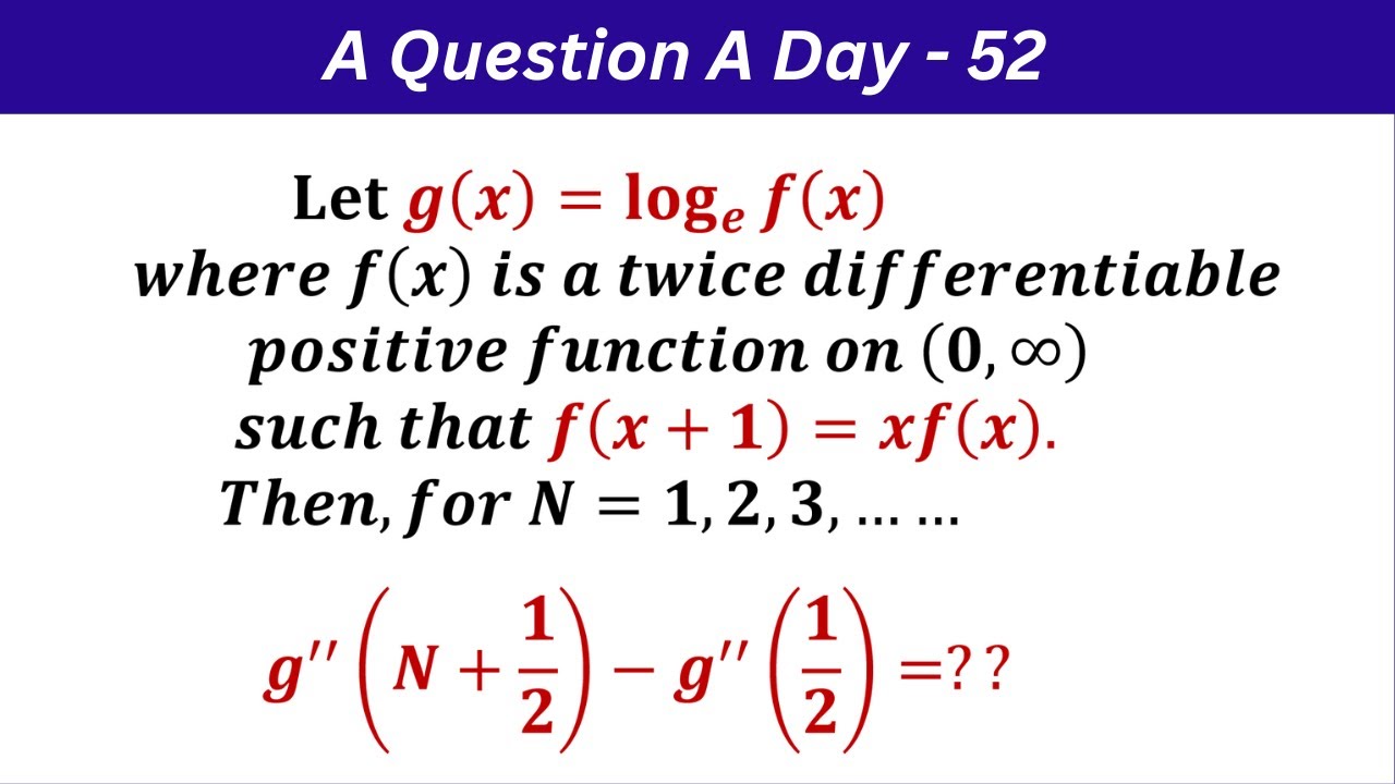 A Question A Day - 52 | Differentiation | Jee Main | Jee Advanced | MT ...
