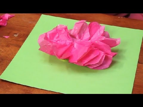 Kindergarten Rose Craft : Paper Flower Crafts - YouTube